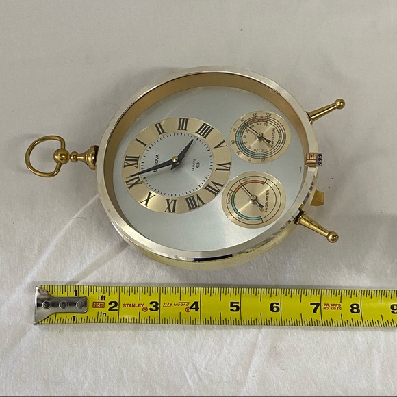 Bulova | Accents | Bulova Desk Mantle Clock Vintage Weather Station ...